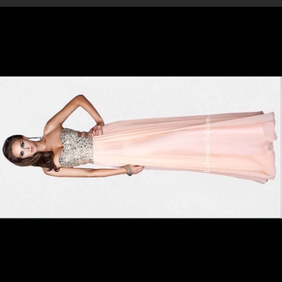 Dresses | Long Pink Peach Color Prom Dress | Poshmark
